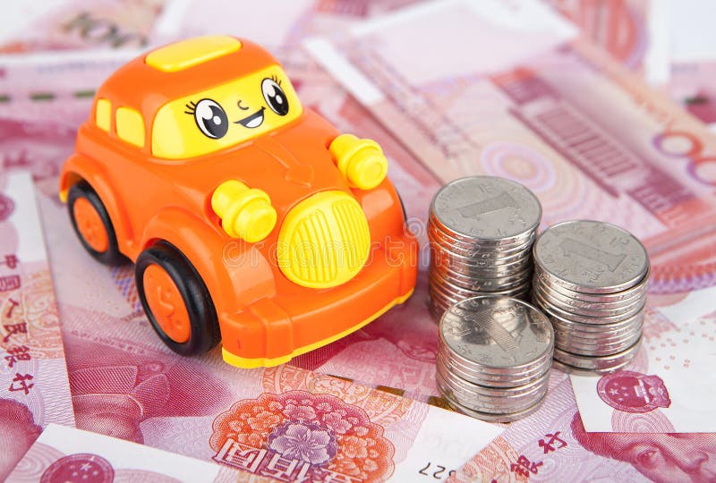 Car model on RMB currency stock photo. Image of money - 232048874