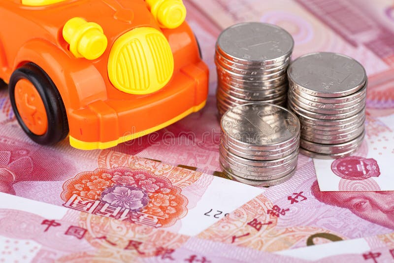 Car model on RMB currency stock image. Image of piece - 232048873