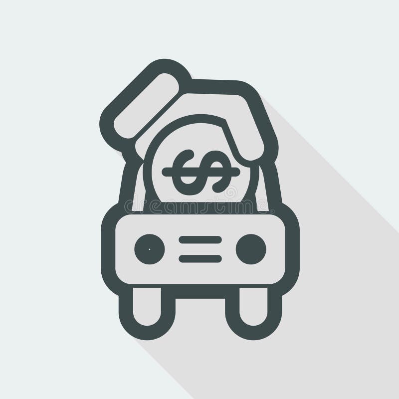 Car money icon stock vector. Illustration of driving - 117820991