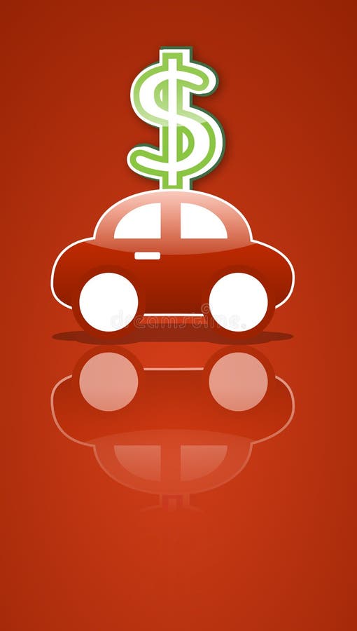 Car and money sign stock vector. Illustration of industry - 16395450