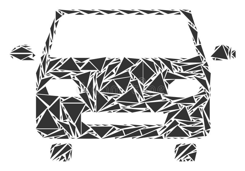 Car Mosaic of Triangles stock vector. Illustration of polygon - 119923426