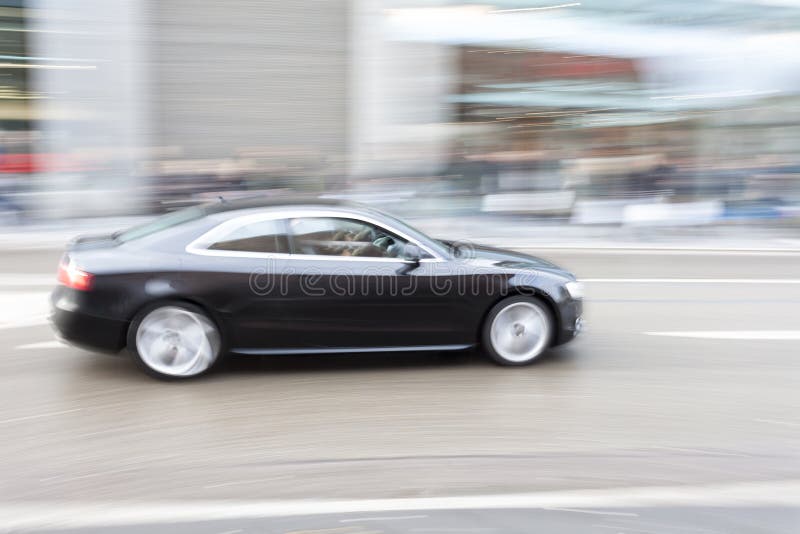 Car in Motion Blur, Car Driving Fast in City Stock Image - Image of ...