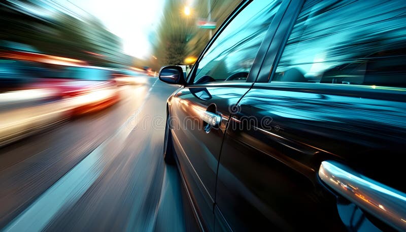 Car with Motion Blur stock illustration. Illustration of action - 322359240