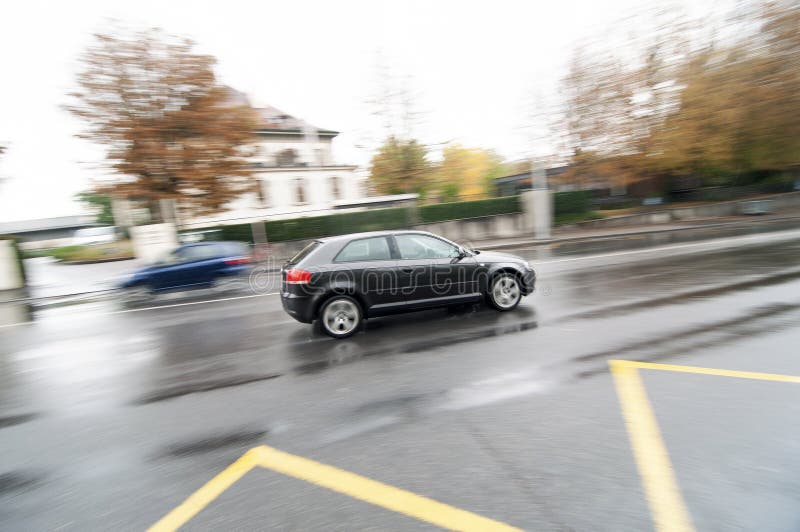 Car in motion stock image. Image of vehicle, speed, fast - 181665777