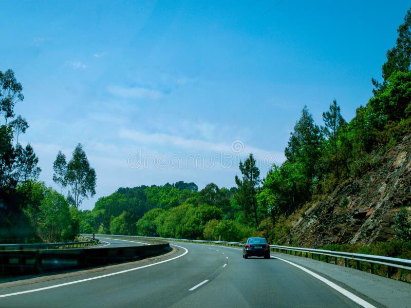 Car in the motorway editorial stock image. Image of automobile - 156239824