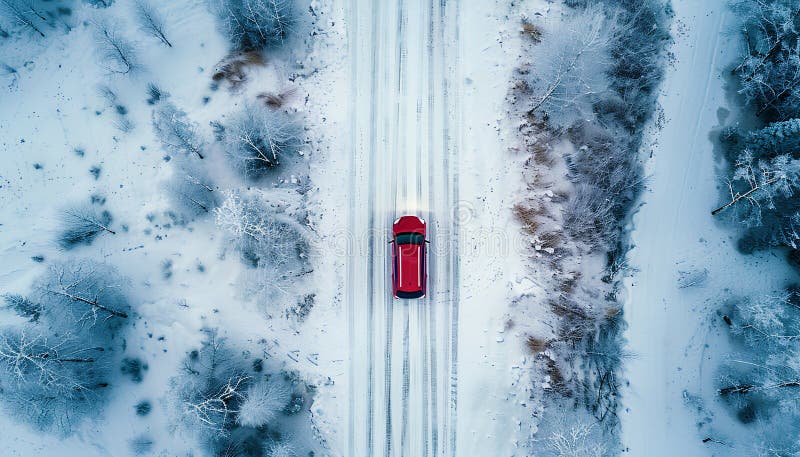 Car Moves through Deep Snow Stock Illustration - Illustration of ...