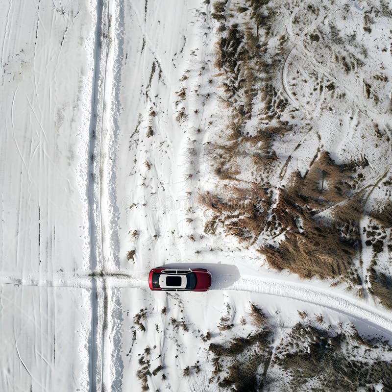 Car Moves through Deep Snow Stock Illustration - Illustration of ...