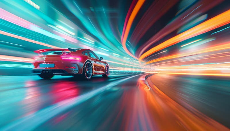 The Car is Moving Quickly and the Light is Creating a Sense of Motion ...