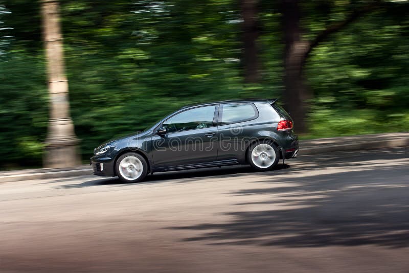 Car moving on the road stock image. Image of family, perspective - 26035863