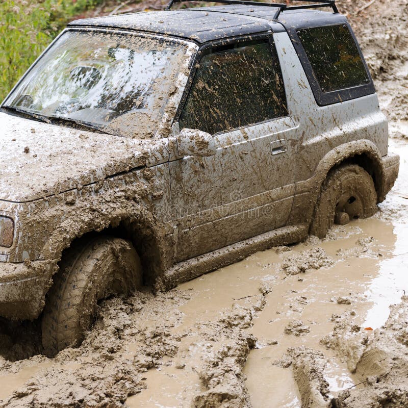 Car in mud stock photo. Image of adventure, impractical - 49787548