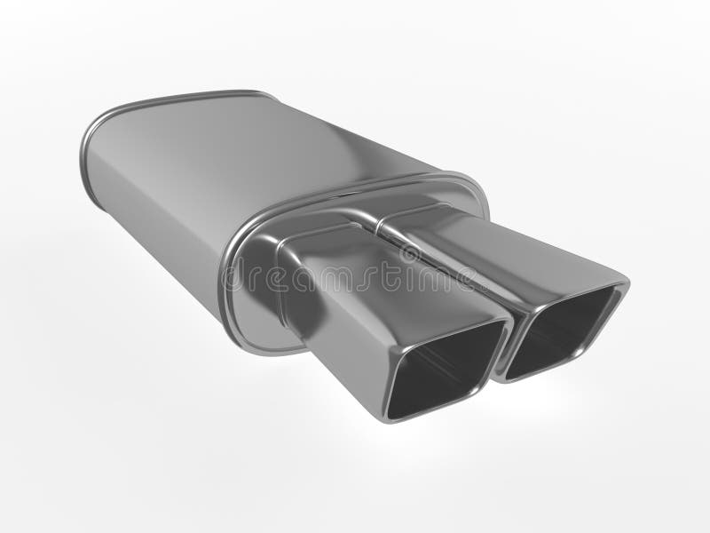 Car muffler stock photo. Image of automobile, exhaust - 40743224