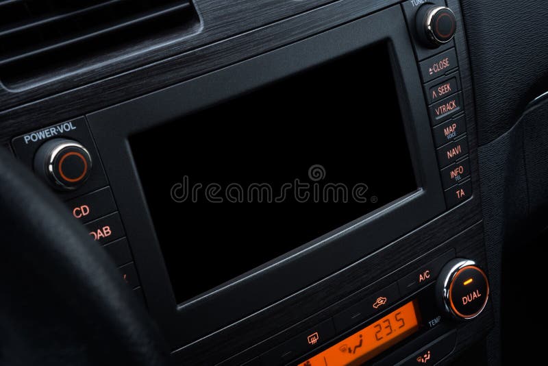 Car Multimedia System Mockup Stock Image - Image of mock, panel: 93583485