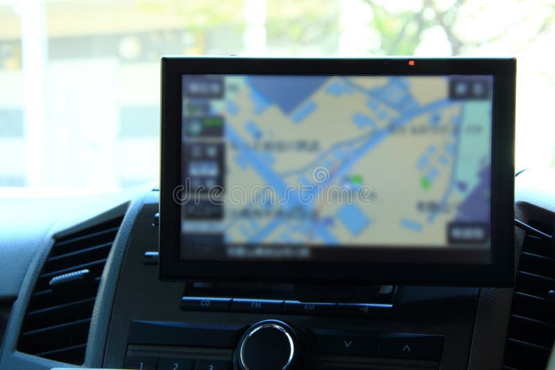 Car navigation system stock photo. Image of close, direction - 91235426