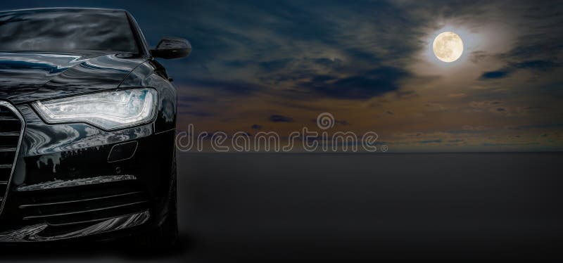Moonlight road stock image. Image of beam, distance, panoramic - 11667015