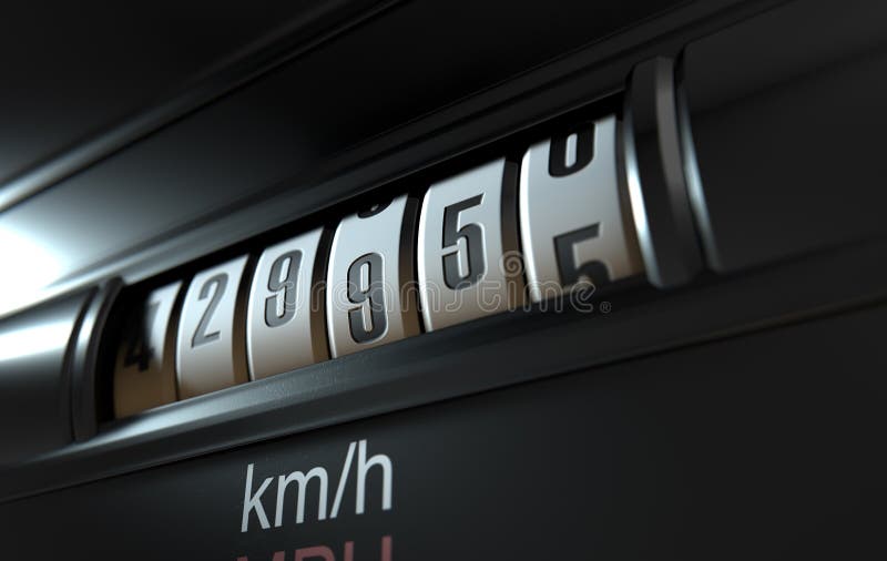 Car Odometer New stock illustration. Illustration of clicker - 85105227