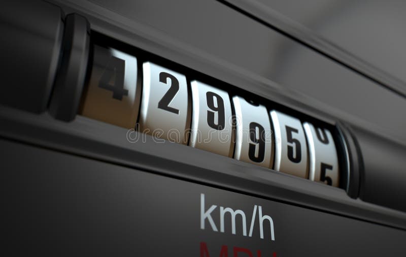 Car Odometer High stock illustration. Illustration of rolling - 85110014