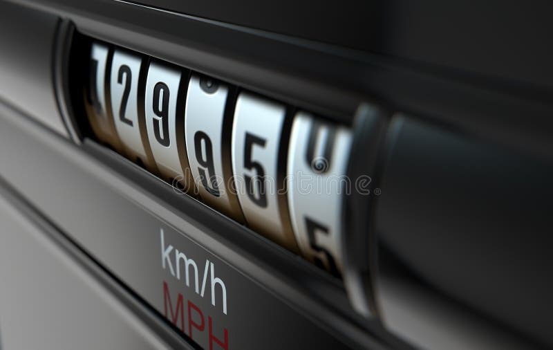 Car Odometer High stock illustration. Illustration of instrument - 85110140