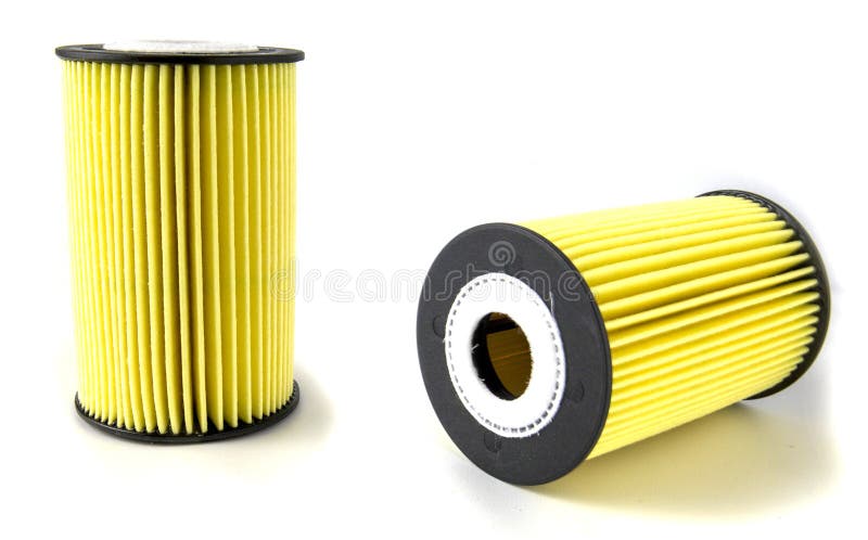 Car Oil Filter Isolated on White. Stock Photo - Image of mechanic ...