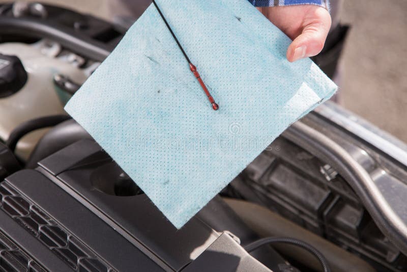 Car oil level check stock image. Image of transportation - 53137091