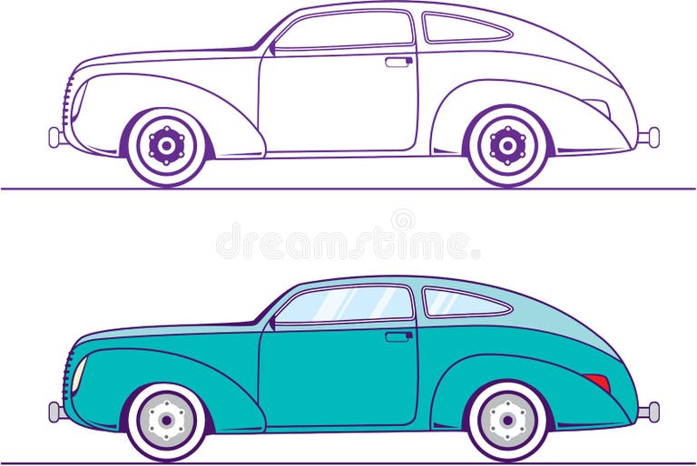 Car old-fashioned stock vector. Illustration of antique - 41565692