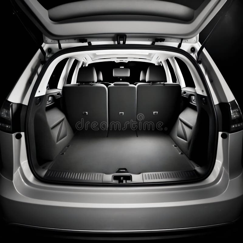 Car Open Empty Trunk. Generative AI Stock Illustration - Illustration ...