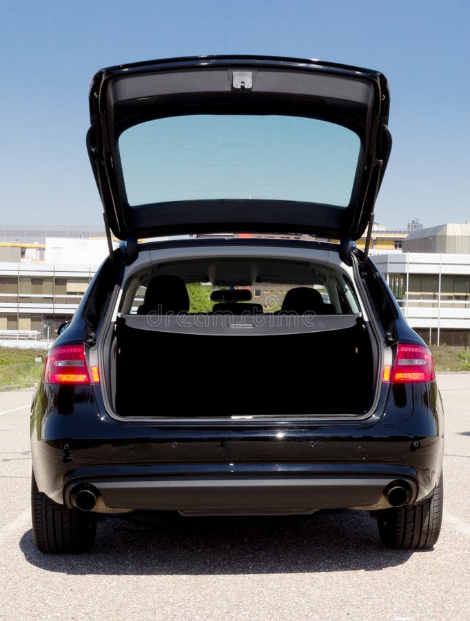 Open car trunk stock photo. Image of spacious, back, isolated - 4756274