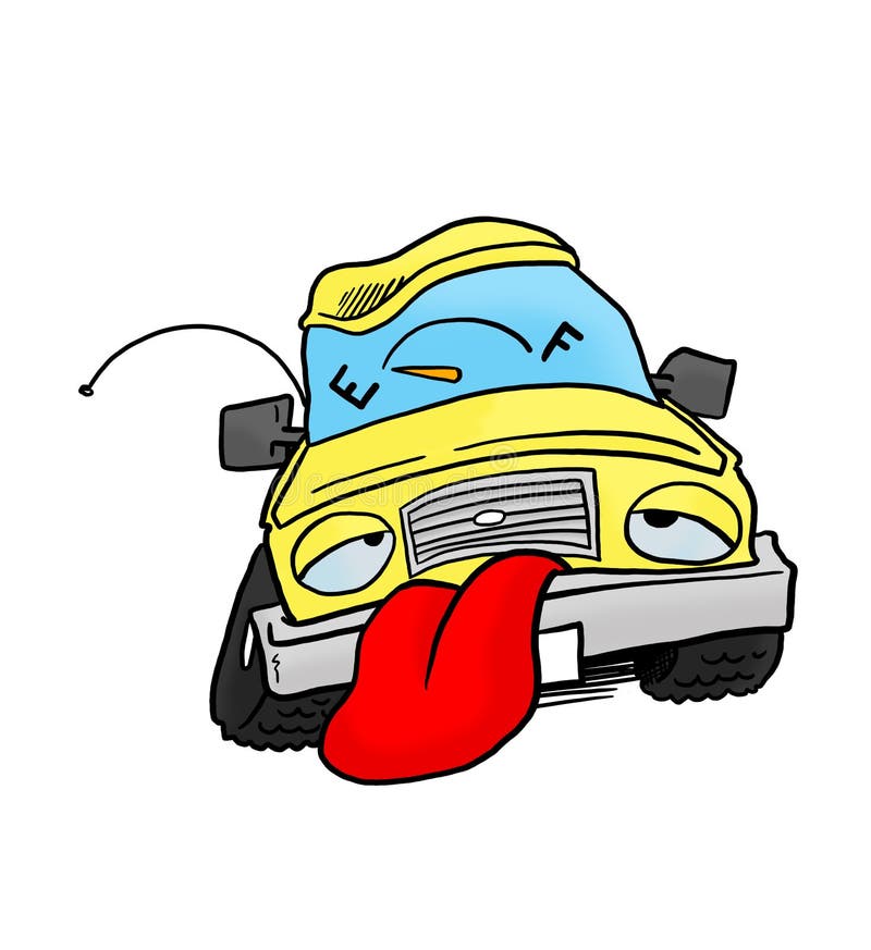 Car out of fuel stock illustration. Illustration of economy - 57235575