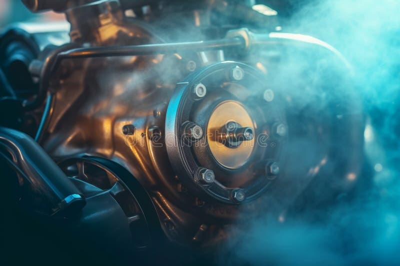 Car Overheating Concept. Smoke from Engine Generative AI Stock ...