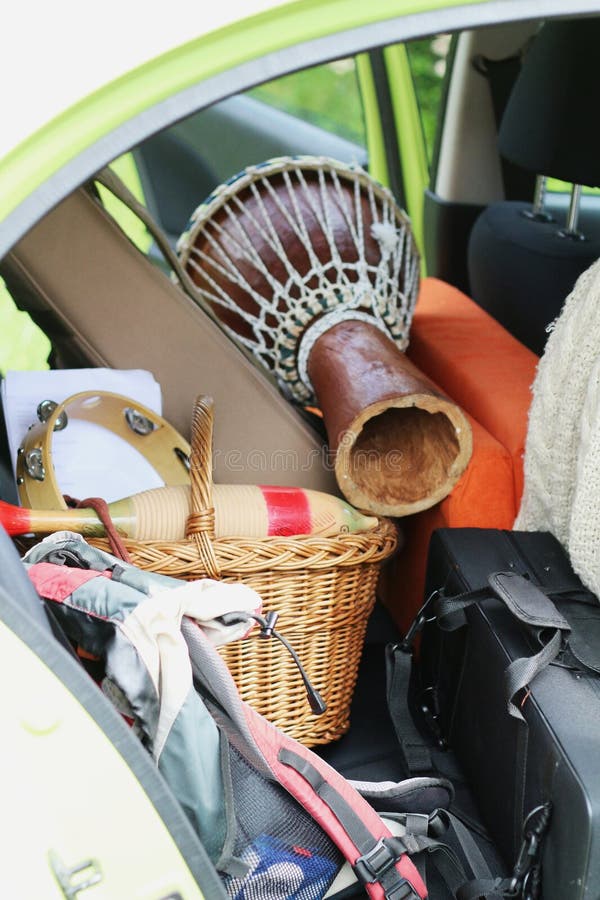 Car Packed with Instruments for Tour Stock Image - Image of ...