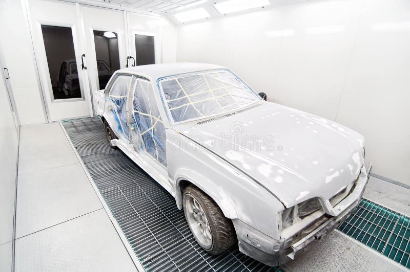 Car paint garage box stock image. Image of paint, body - 27803225