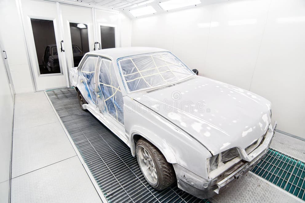 Car paint garage box stock image. Image of paint, body - 27803225