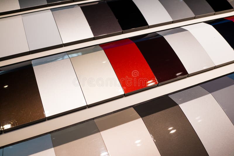 Car paint samples stock photo. Image of decorate, automotive - 36115904