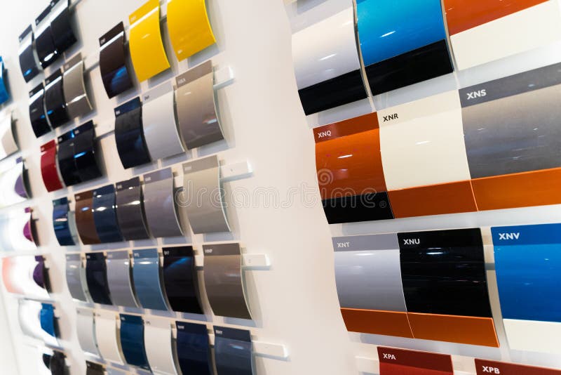 Car paint samples stock image. Image of custommade, gray - 30375255