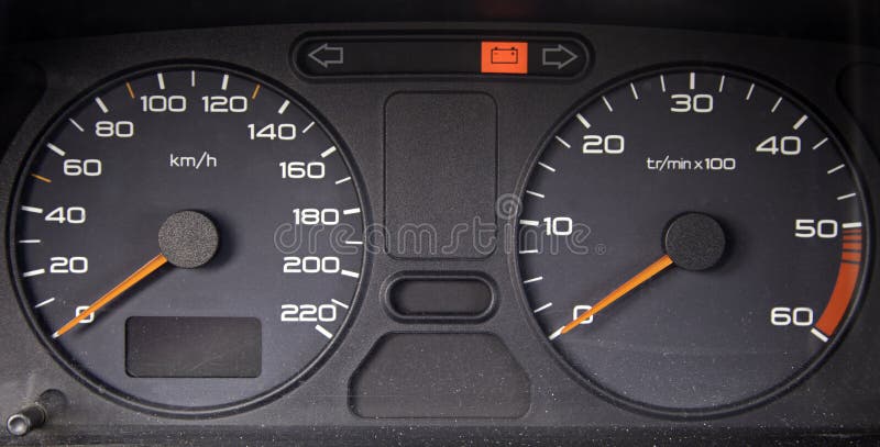 Car speedo detail stock photo. Image of automobile, clocks - 2486220