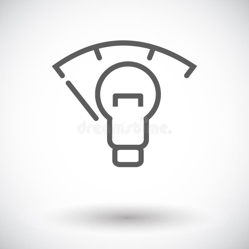 Car Panel Illumination Icon Flat Stock Vector - Illustration of service ...