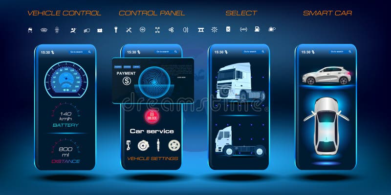 Car Parameters Via a Mobile Application. Autonomous Vehicle Control ...