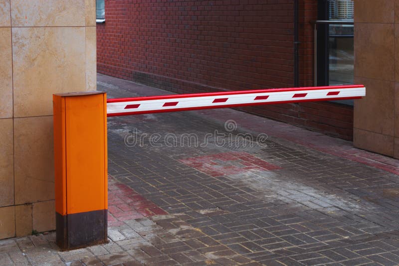 The Car Park Barrier, the Automatic Entry System Stock Photo - Image of ...