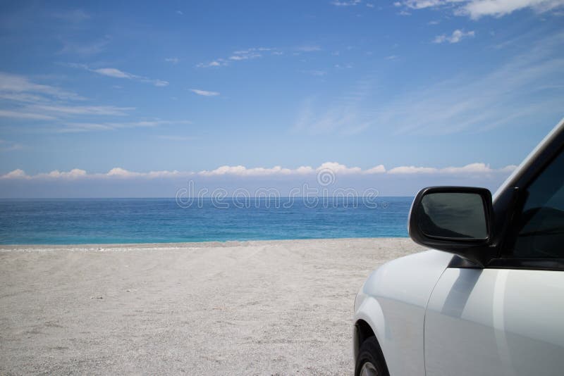 Car park on beach stock image. Image of seaside, relax - 43259261