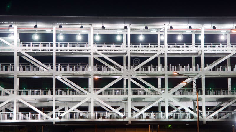 Car park building at night stock photo. Image of city - 30835228