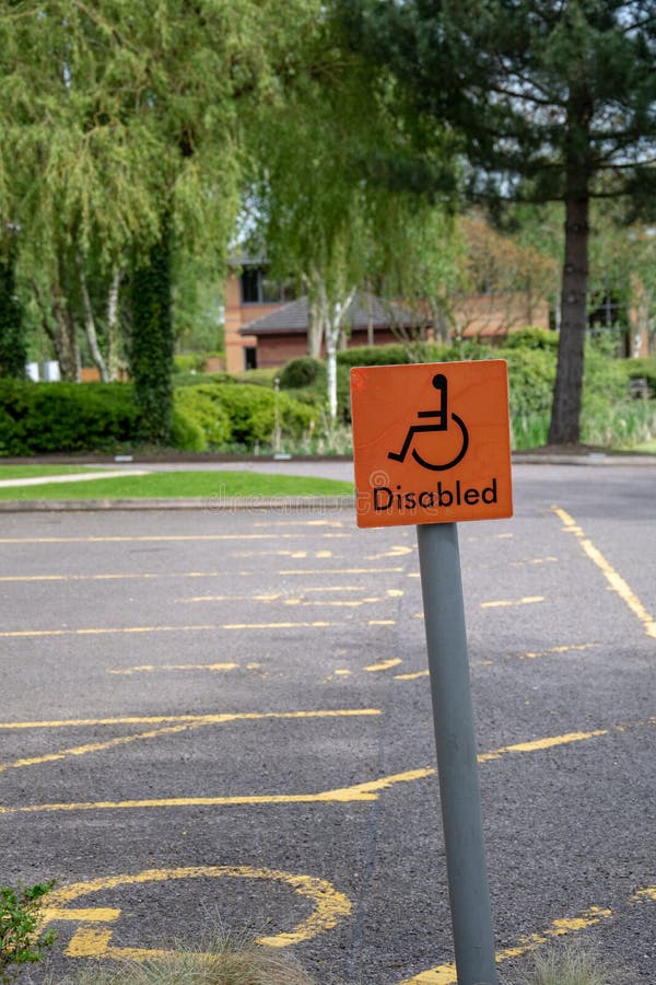 Car Park for Disable People, Signs Showing Access for Disable People ...