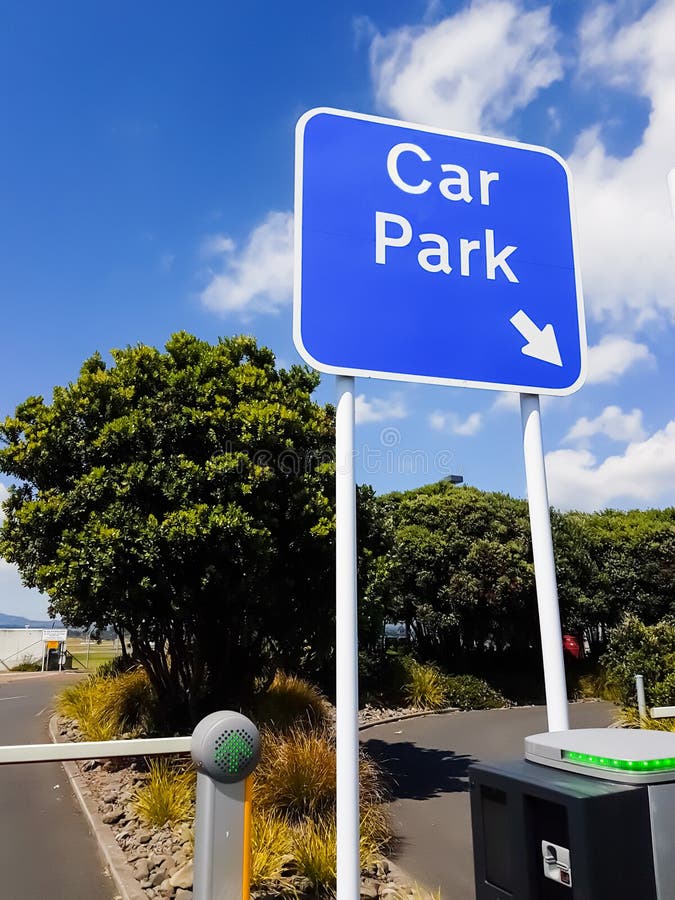 Car PArk Sign, Barrier Arm and Automatic Access Stock Photo - Image of ...