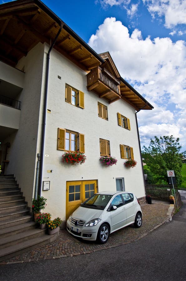 Car parked at Tirol house stock image. Image of tirol - 56621771
