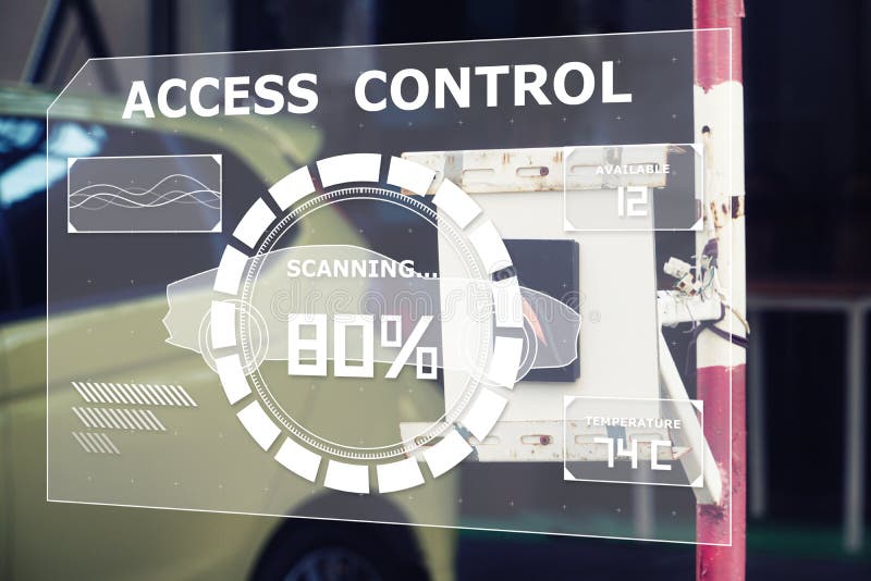 Car Parking Access Control stock illustration. Illustration of entrance ...