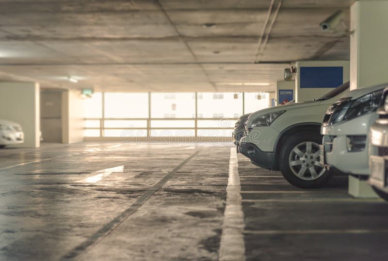 Car Parking Building with Full of Cars Stock Photo - Image of dividing ...