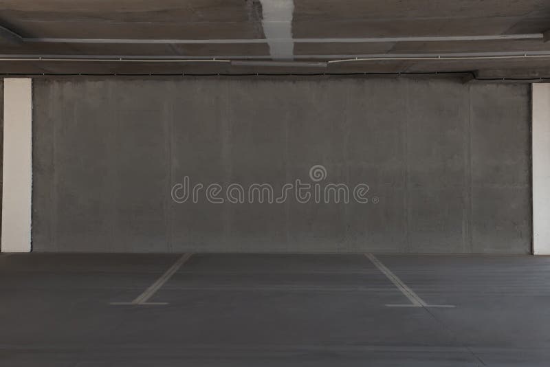 Car Parking Garage with White Marking Lines Stock Image - Image of ...
