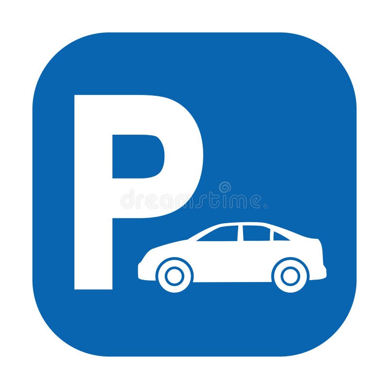 Car Parking Icon, Car Parking Area Stock Vector - Illustration of ...