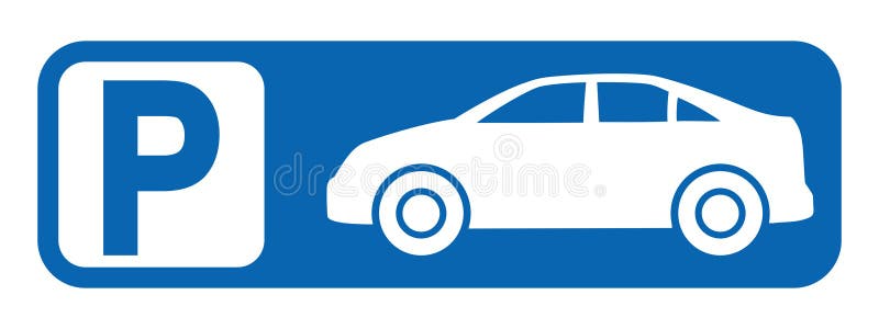 Car Parking Icon, Car Parking Area Sign Stock Illustration ...