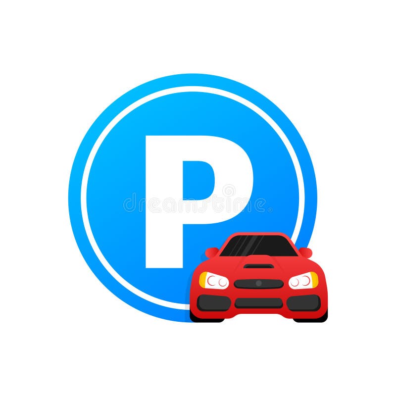 Car Parking Icon. Car Park, Lot. Parking Zone. Stock Vector ...