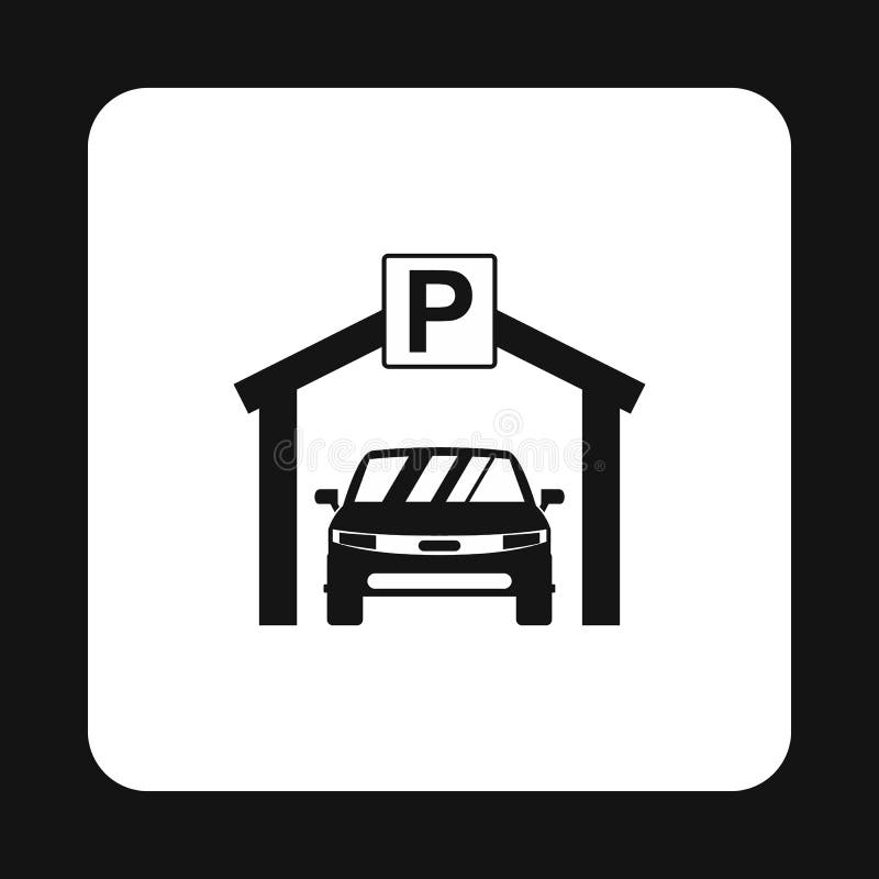 Car Parking Icon, Simple Style Stock Vector - Illustration of business ...
