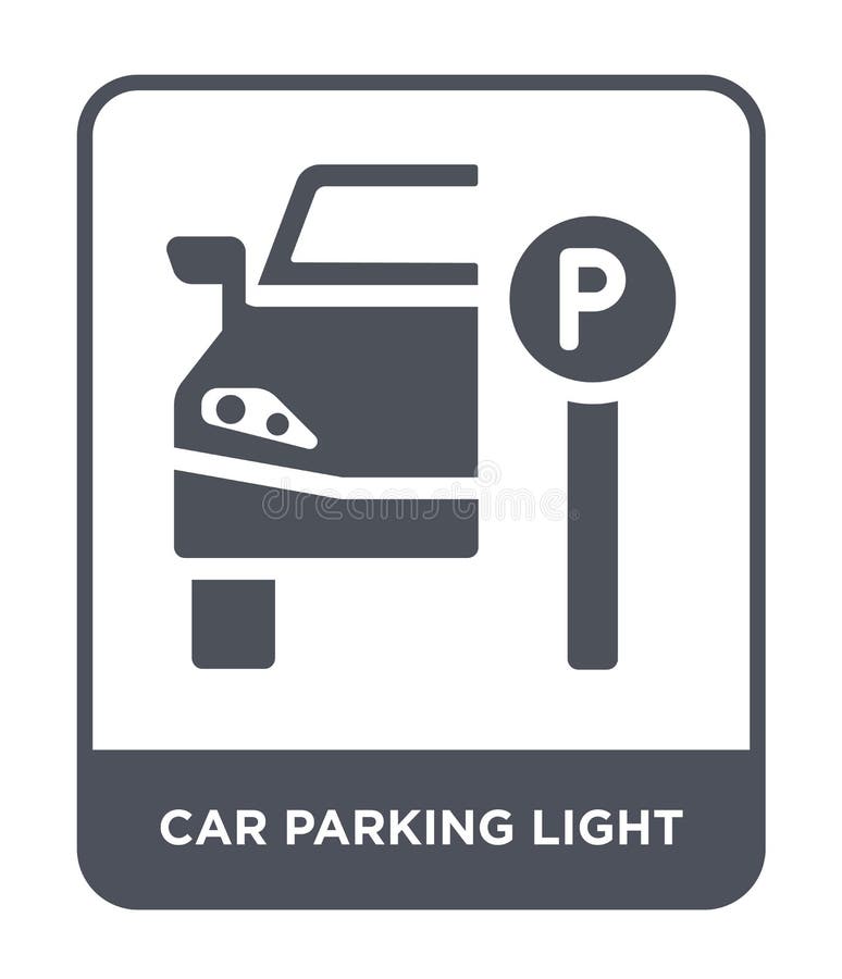 Parking Icon in Trendy Design Style. Parking Icon Isolated on White ...